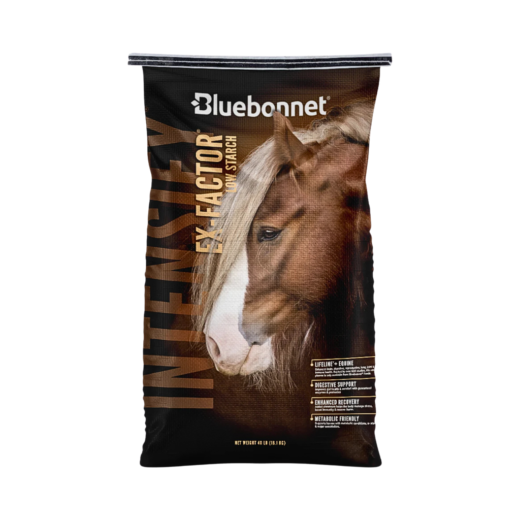 Bluebonnet Intensify Ex-Factor Low Starch Horse Feed – Pittsboro Feed