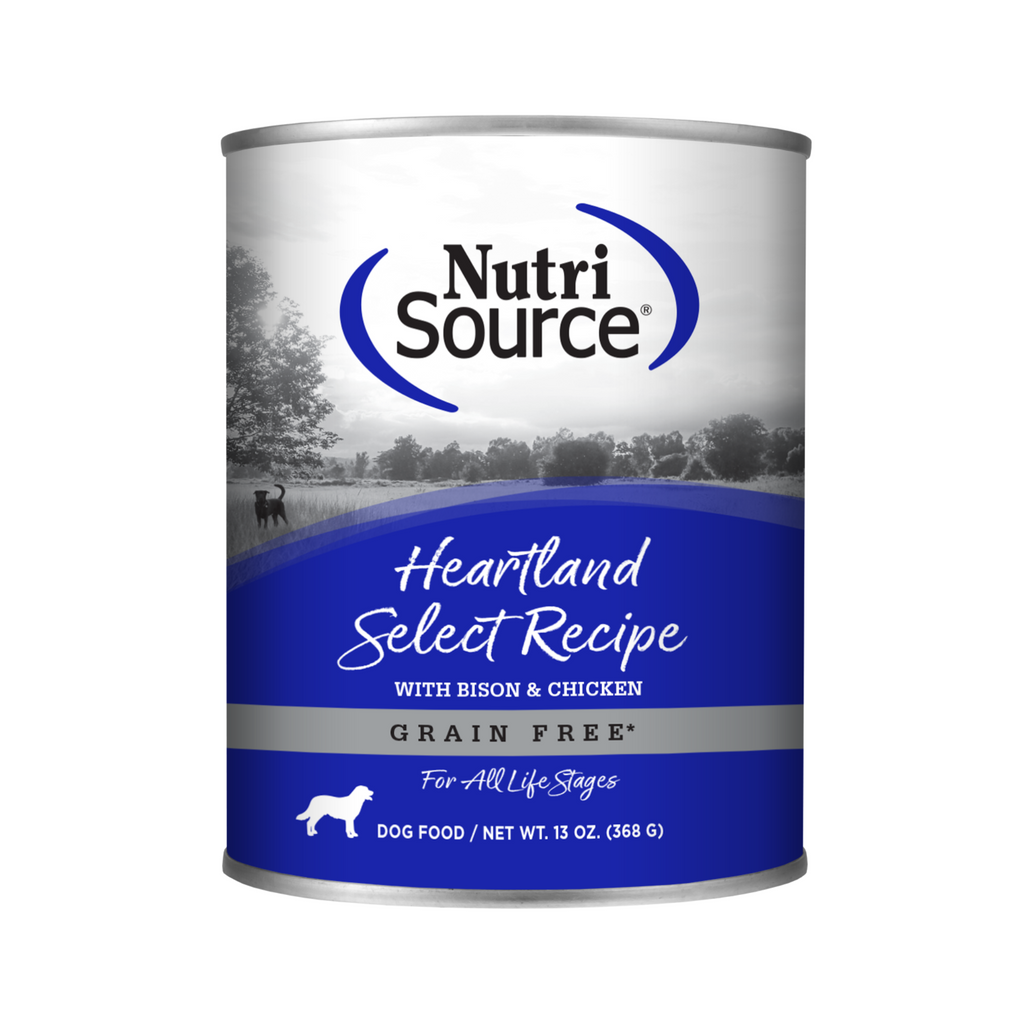 Nutrisource Grain Free Heartland Select Bison & Chicken Dog Canned ...